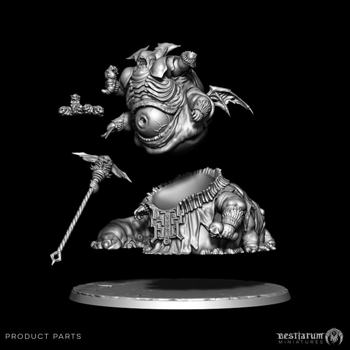 3D Printable Grublord Vermixan | Hellspawn | Demon by Bestiarum Miniatures